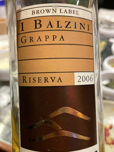 N.V. I Balzini Brown Label Grappa Riserva | Vivino US