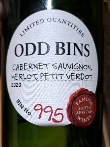 Odd Bins Bin Number 995 Red Blend | Vivino US