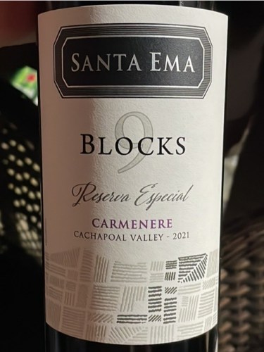 Santa Ema 9 Blocks Reserva Especial Carmenere | Vivino US