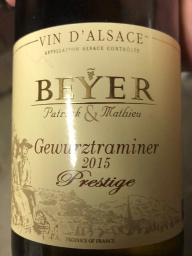 2018 Beyer Patrick And Mathieu Prestige Gewürztraminer Vivino Us