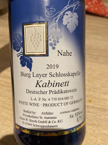 St. Antonius Burg Layer Schlosskapelle Scheurebe Kabinett | Vivino US