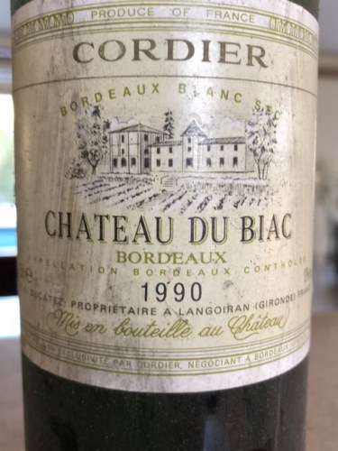 Château du Biac Cordier Bordeaux Blanc | Vivino US