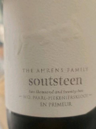 The Ahrens Family Soutsteen | Vivino Australia