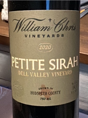 William Chris Vineyards Dell Valley Vineyard Petite Sirah | Vivino ...