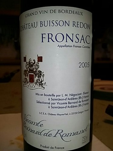 Vicomte Bernard de Romanet Château Buisson Redon Fronsac | Vivino US