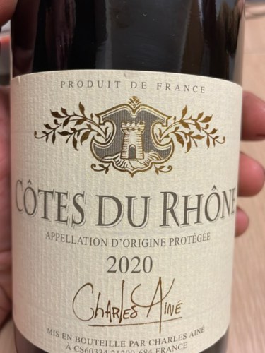 2020 Charles Aine Côtes-du-Rhône | Vivino US
