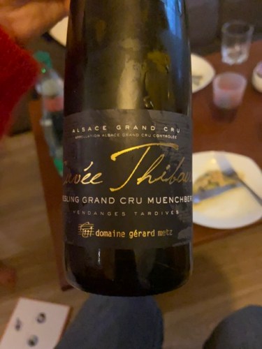Domaine Gérard Metz Cuvée Thibaud Riesling Muenchberg Vendanges ...