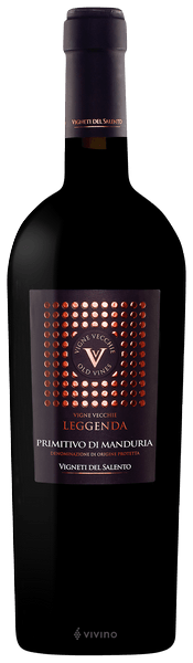 2016 Vigneti del Salento Vigne Vecchie Leggenda Primitivo di Manduria ...