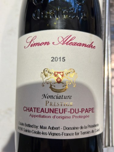M Aubert Simon Alexandre Nonciature Prestige Châteauneuf-du-Pape ...