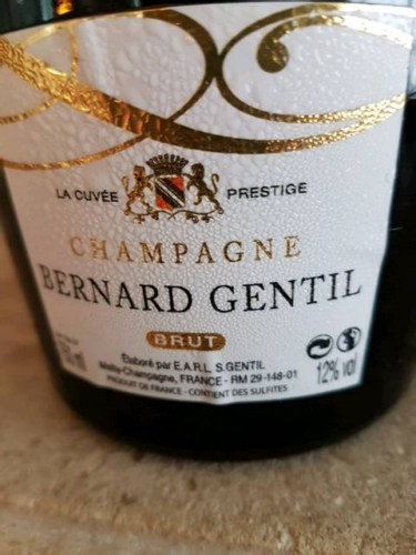 Bernard Gentil Champagne Cuvée Prestige Brut | Vivino US