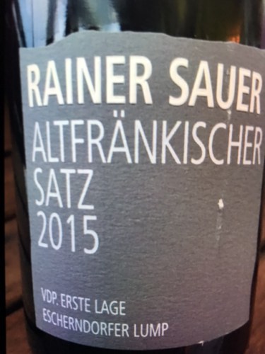 Rainer Sauer Altfränkischer Satz VDP.Erste Lage Escherndorfer Lump ...