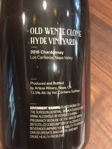 Artesa Hyde Vineyard Old Wente Clone Chardonnay | Vivino US