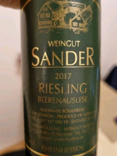 Weingut Sander Riesling Beerenauslese | Vivino US