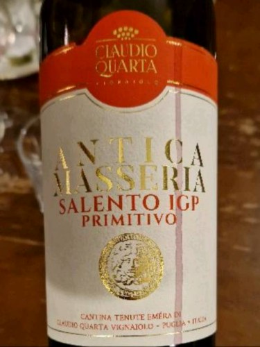 Claudio Quarta Antica Masseria Primitivo | Vivino US