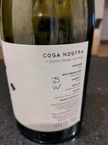 Santolin Cosa Nostra Fiano | Vivino US