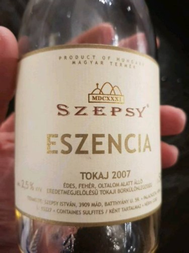 2021 Szepsy Eszencia | Vivino US