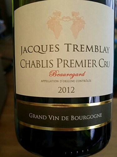 Domaines Brocard Jacques Tremblay Chablis 1er Cru 'Les Beauregards ...