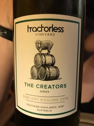 Tractorless Vineyard The Creators Series Semi Dry Riesling | Vivino US