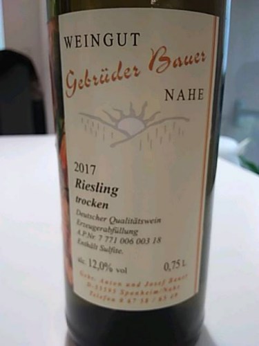 Gebruder Bauer Riesling Trocken | Vivino Brasil