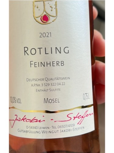 Jakobi Steffen Rotling Feinherb | Vivino US