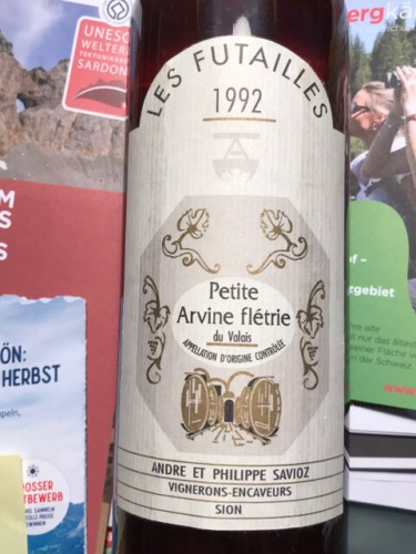 Les Futailles Petite Arvine Flétrie | Vivino US