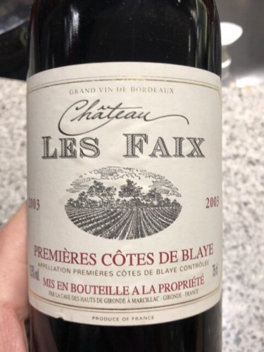 Château Les Faix Premières Côtes de Bordeaux | Vivino US