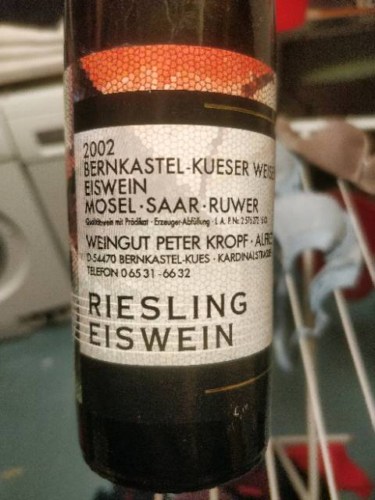 Weingut Peter Kropf Bernkastel Kueser Weisenstein Riesling Eiswein ...