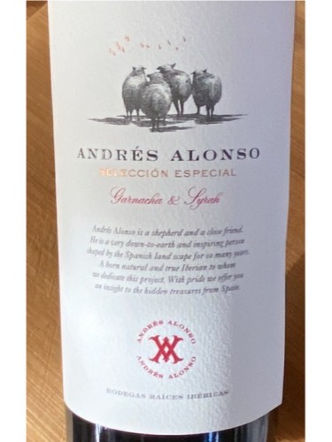 Raices Andres Alonso Selección Especial Garnacha - Syrah | Vivino US