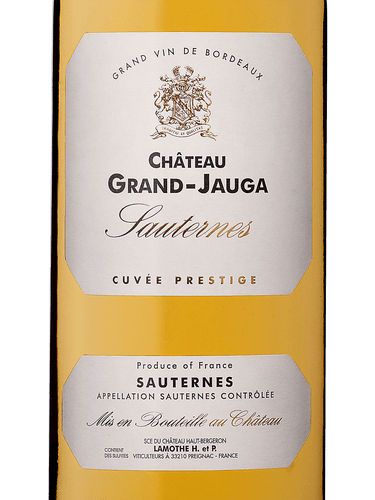 Château Grand Jauga Cuvée Prestige Sauternes | Vivino US