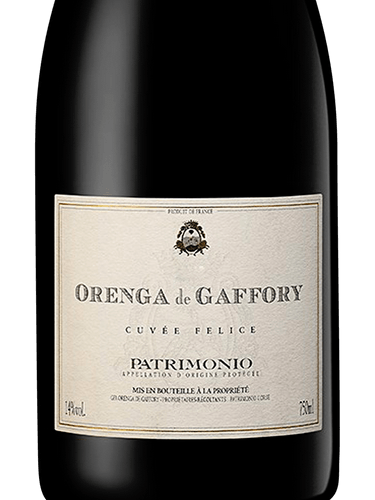 Orenga de Gaffory Cuvée Felice Patrimonio Rouge | Vivino English