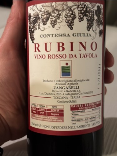 Zangarelli Contossa Giulia Rubino | Vivino US