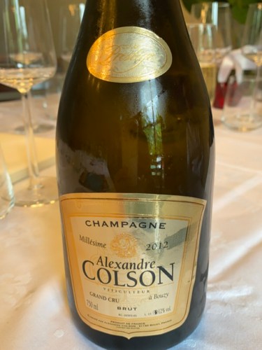 2012 Alexandre Colson Carte d'Or Brut Champagne Grand Cru 'Bouzy ...