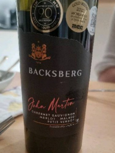Backsberg John Martin Cabernet Sauvignon - Merlot | Vivino US