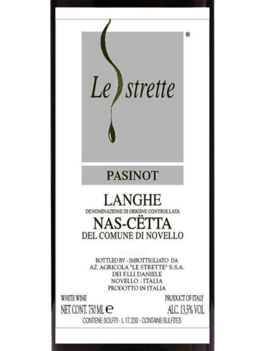 Le Strette Pasinot Nas-Cëtta del Comune di Novello Langhe | Vivino US