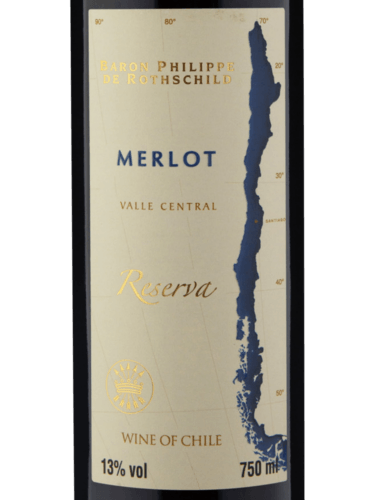 Baron Philippe de Rothschild Valle Central Reserva Merlot | Vivino Brasil