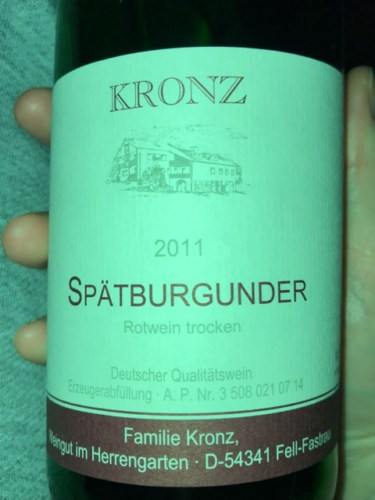 Weingut Kronz Spätburgunder Trocken | Vivino English