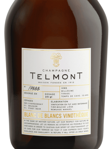 Champagne Telmont Blanc de Blancs Vinothèque OR Champagne | Vivino US