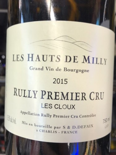 Les Hauts de Milly Rully Premier Cru 'Les Cloux' | Vivino US