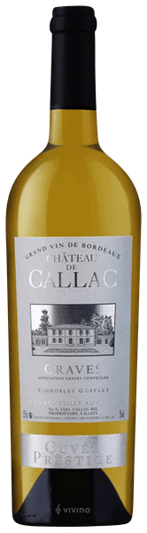 Château de Callac Cuvée Prestige Graves Blanc | Vivino US