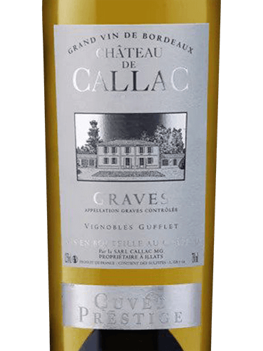Château de Callac Cuvée Prestige Graves Blanc | Vivino Nederland