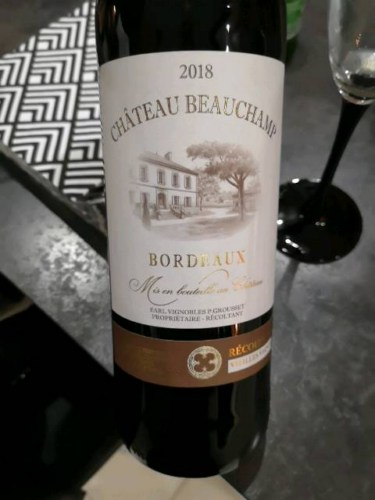 2018 Château Beauchamp Bordeaux | Vivino US