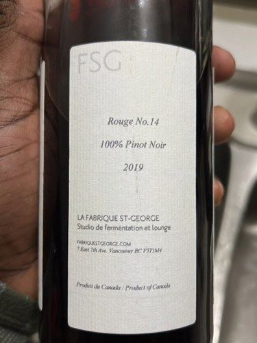 La Fabrique St. George Rouge No.14 Pinot Noir | Vivino US