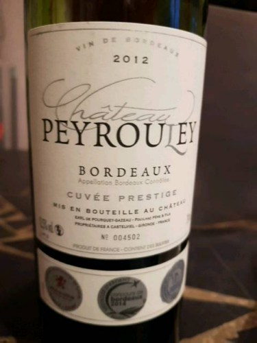 2015 Château Peyrouley Cuvée Prestige Bordeaux Vivino
