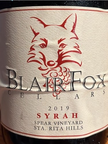 Blair Fox Cellars Spear Vineyard Syrah | Vivino US
