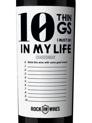 Rock Wines 10 Things I Must Do In My Life Chardonnay | Vivino Singapura