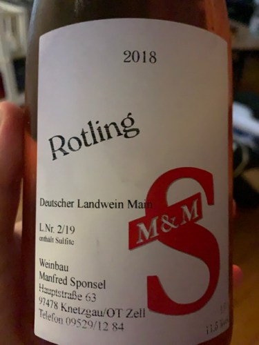 Weinbau Manfred Sponsel Rotling | Vivino US