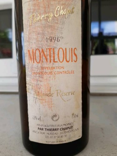 Thierry Chaput Grande Réserve Montlouis | Vivino US