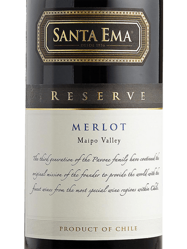 Santa Ema Reserve Merlot | Vivino US
