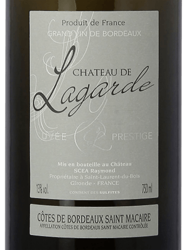 Vignobles Raymond Chateau de Lagarde Cuvée Prestige Blanc | Vivino US