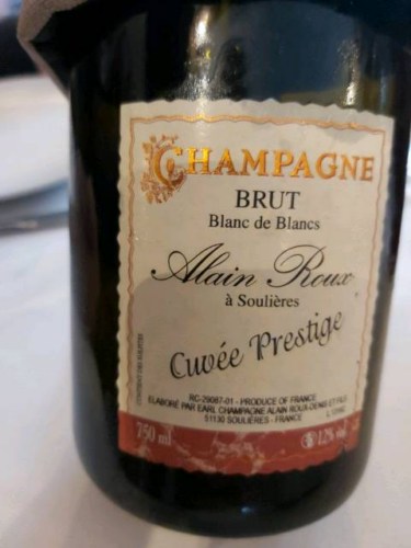Alain Roux Cuvée Prestige Blanc de Blancs Brut Champagne | Vivino Canada